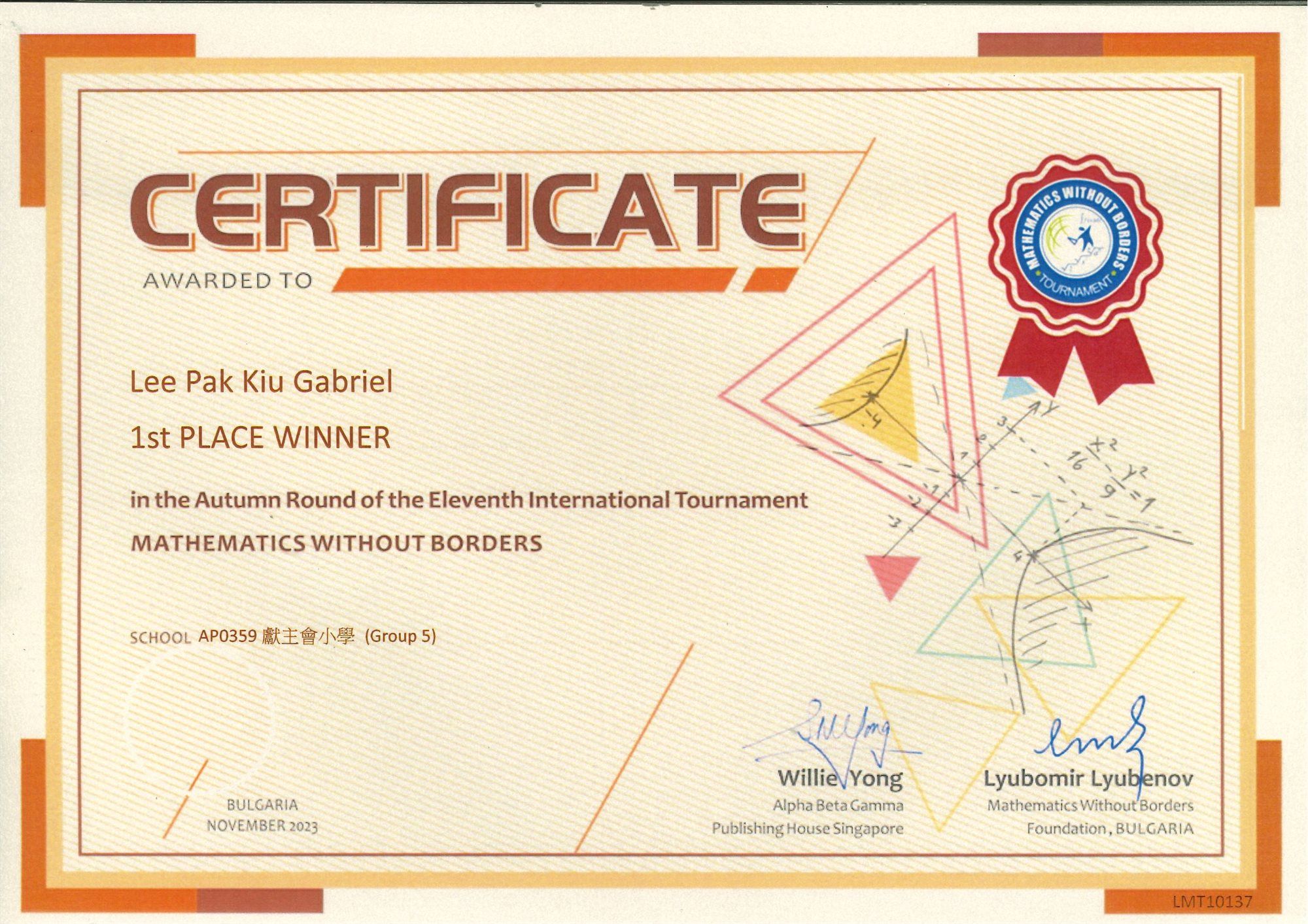 Autumn Round of the Eleventh International Tournament MATHEMATICS ...